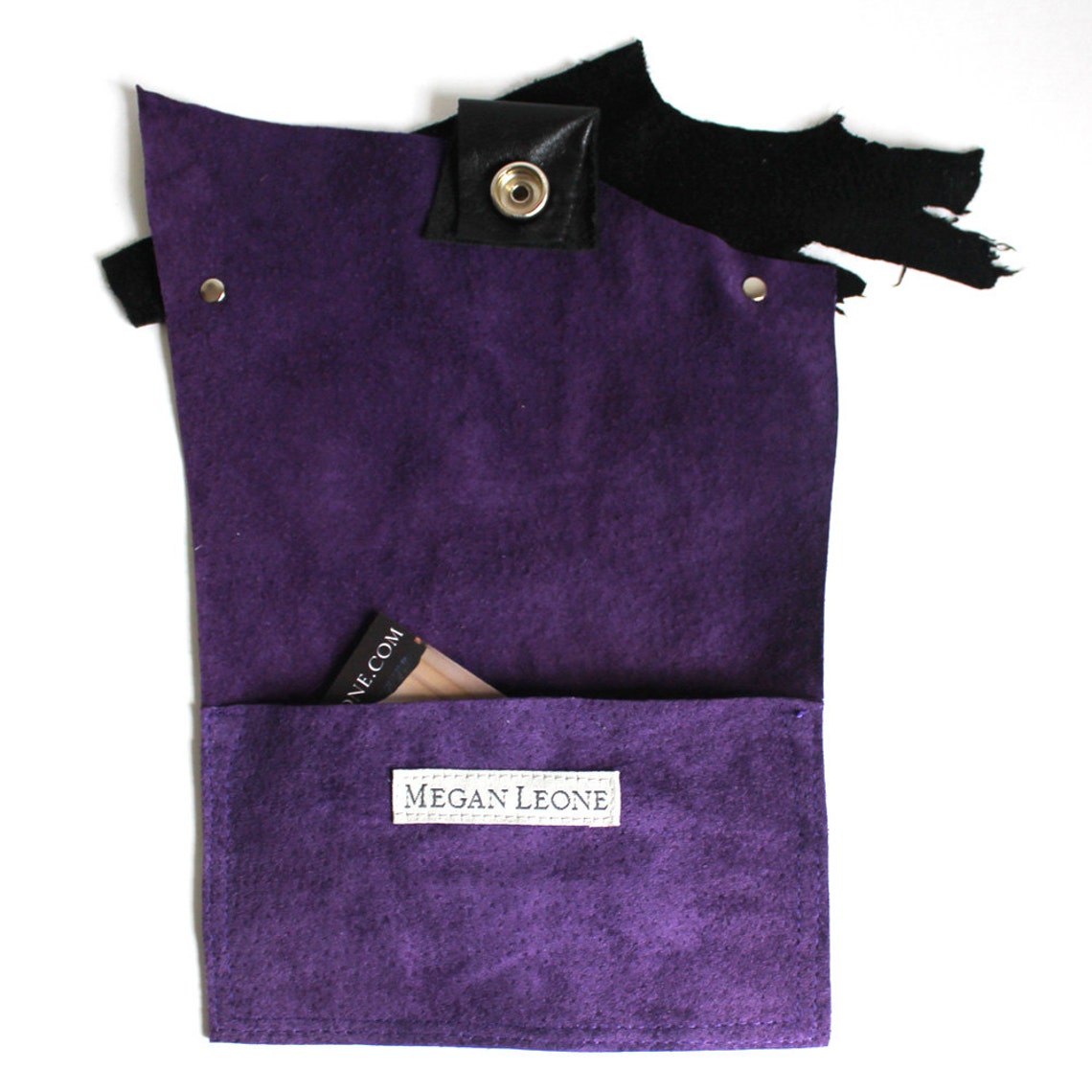 Purple Leather Business Card Wallet - Etsy