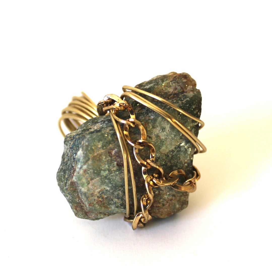 Rustic Green Ring That Rocks Size 4.5 - Etsy