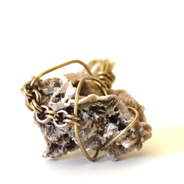 Geode Crystal Cave Ring That Rocks Size 6.5 - Etsy