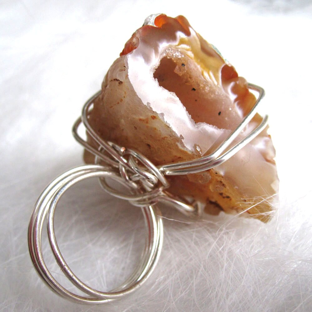 Geode Crystal Cave Ring That Rocks Size 6.5 - Etsy