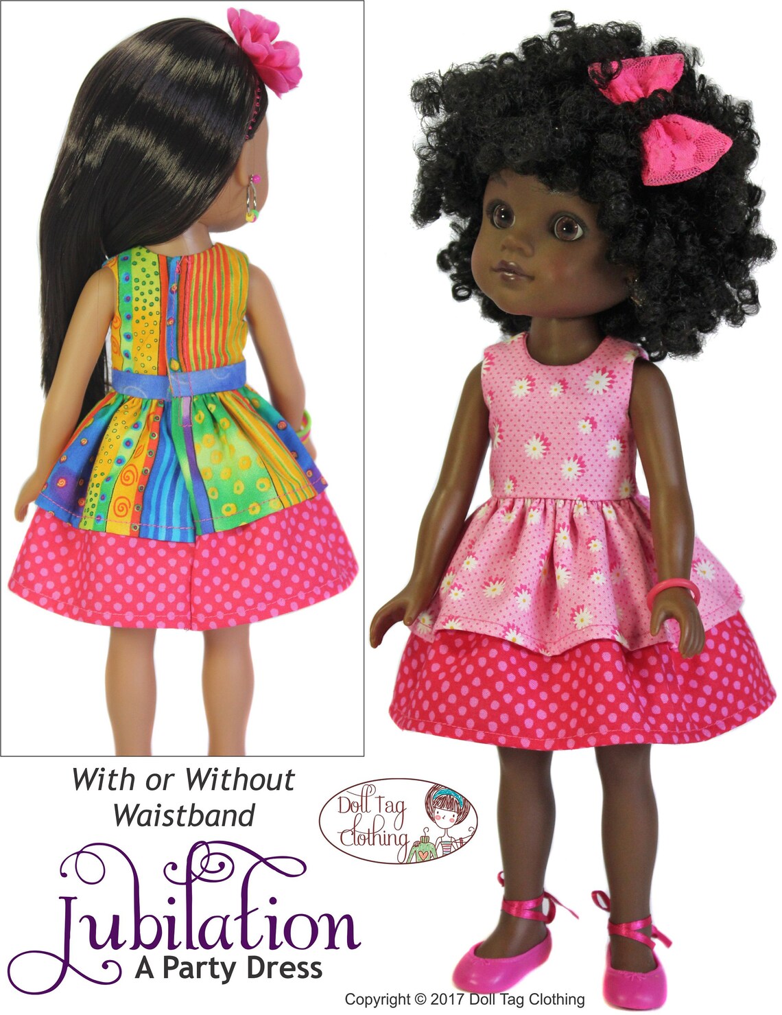 Jubilation Party Dress PDF Sewing Pattern for 13 to 14 Inch Dolls Such ...