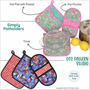 Simply Potholders With Pockets | Pot Pincher - Hot Pad - Trivet | PDF ...