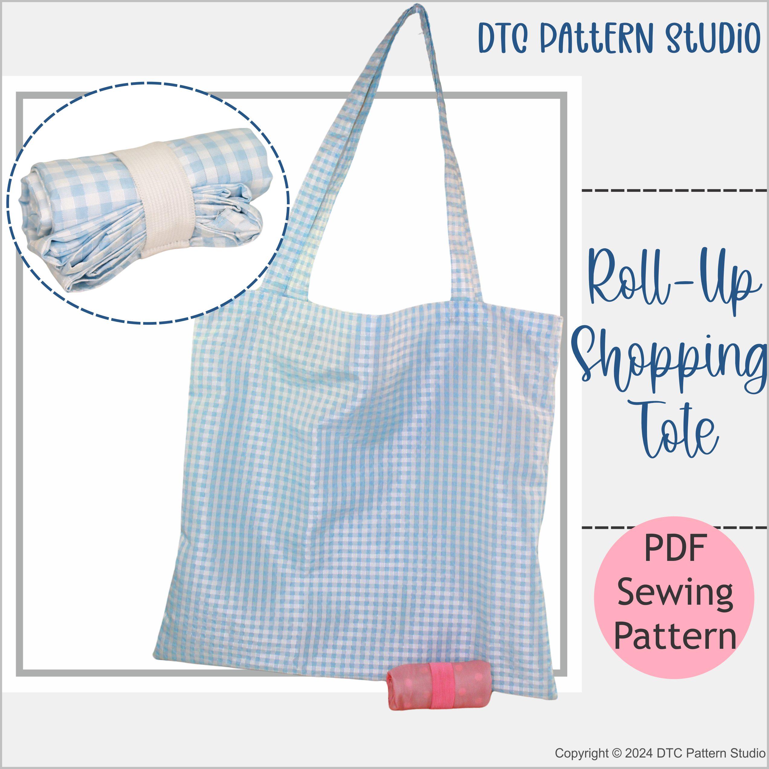 Roll up Shopping Tote | PDF Sewing Pattern in Life-size | Sustainable ...