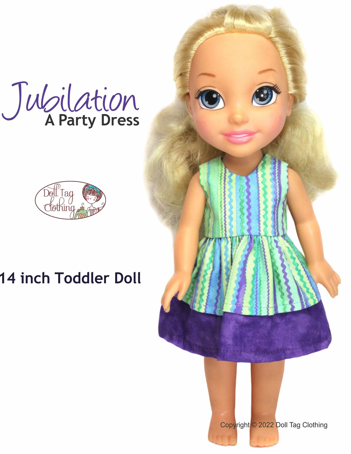 Jubilation Party Dress PDF Sewing Pattern for 13 to 14 Inch Dolls Such ...