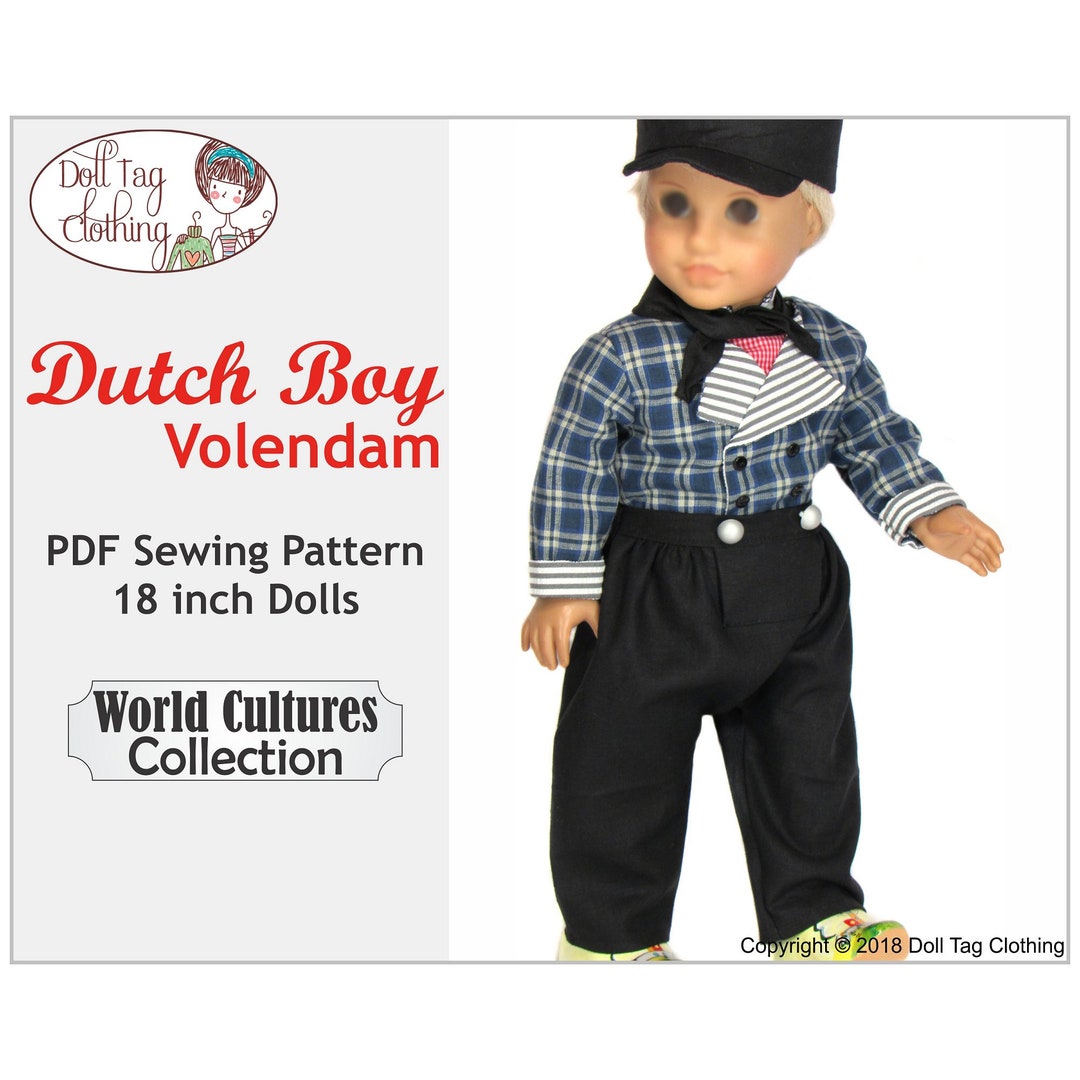 Volendam Dutch Boy Ensemble Netherlands Holland PDF Sewing Pattern for ...
