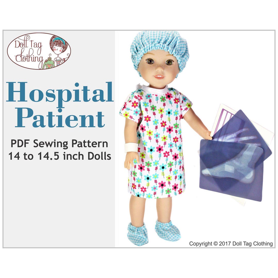 Hospital Patient PDF Sewing Pattern for 14 & 14.5 Inch Dolls - Etsy
