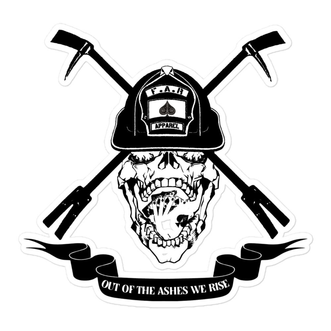 Firefighter Skull Decal: From the Ashes We Rise Bumper Sticker - Etsy