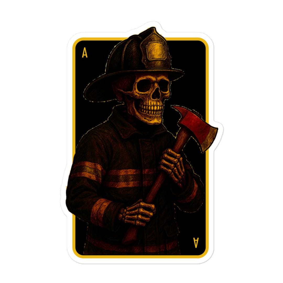 Firefighter Sticker, Firefighter Helmet Sticker, Firemen Stickers ...