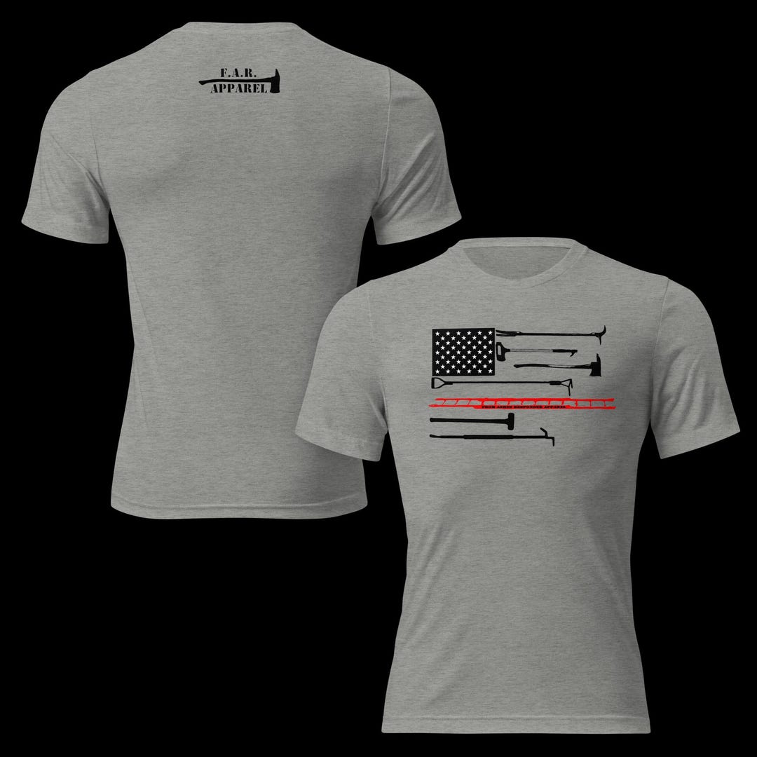 Firefighter Thin Red Line T-shirt: Fireman Tools Apparel - Etsy