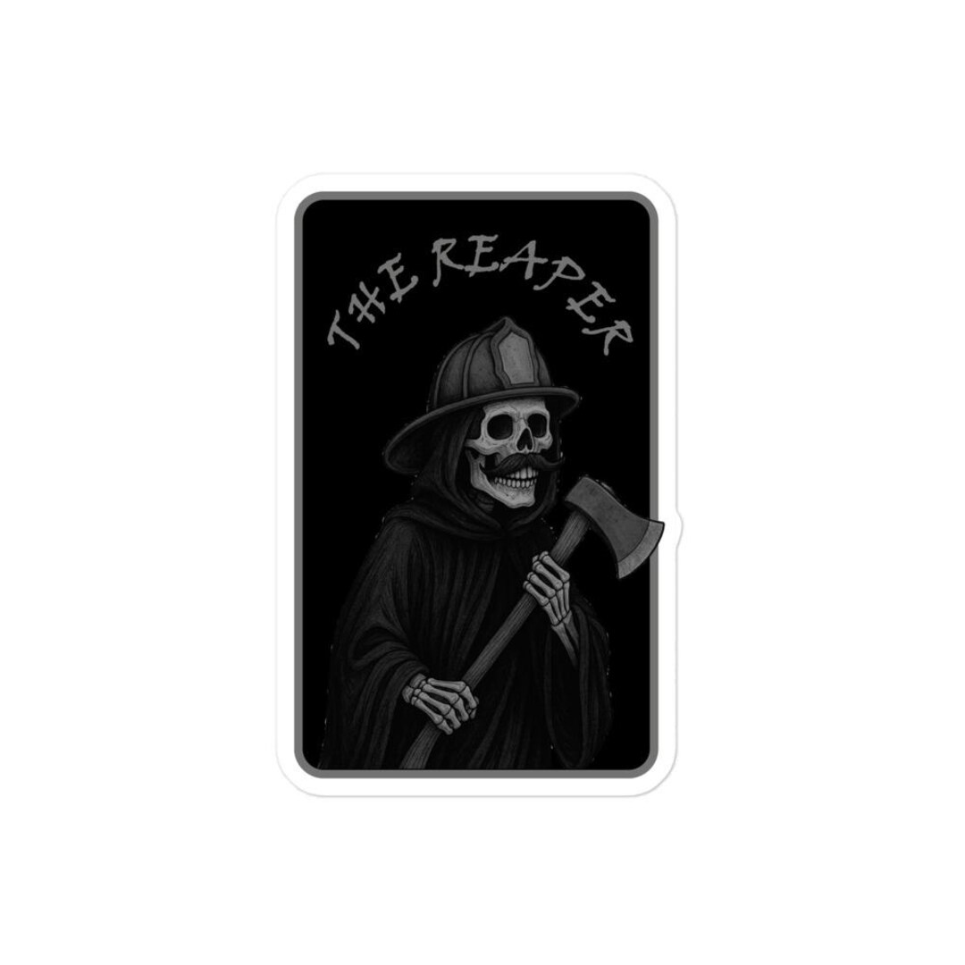 Firefighter Helmet Sticker, Firefighter Decal, Fireman Bumper Sticker ...