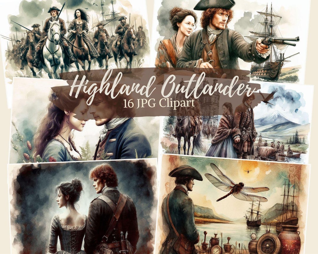 Highland Outlander Pages, Scottish Highlands, Distressed Digital ...