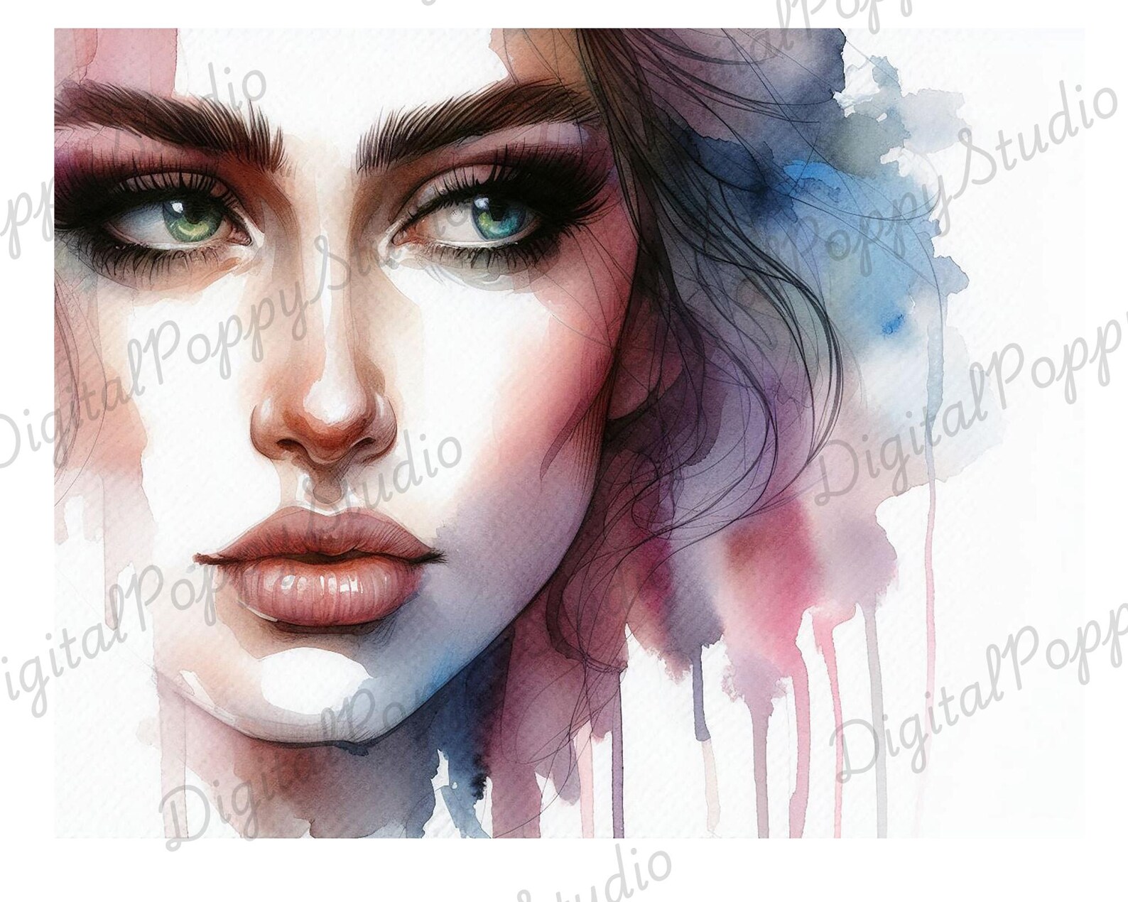 11 Woman Face Clipart , Woman Printable, Junk Journal Beautiful Face ...