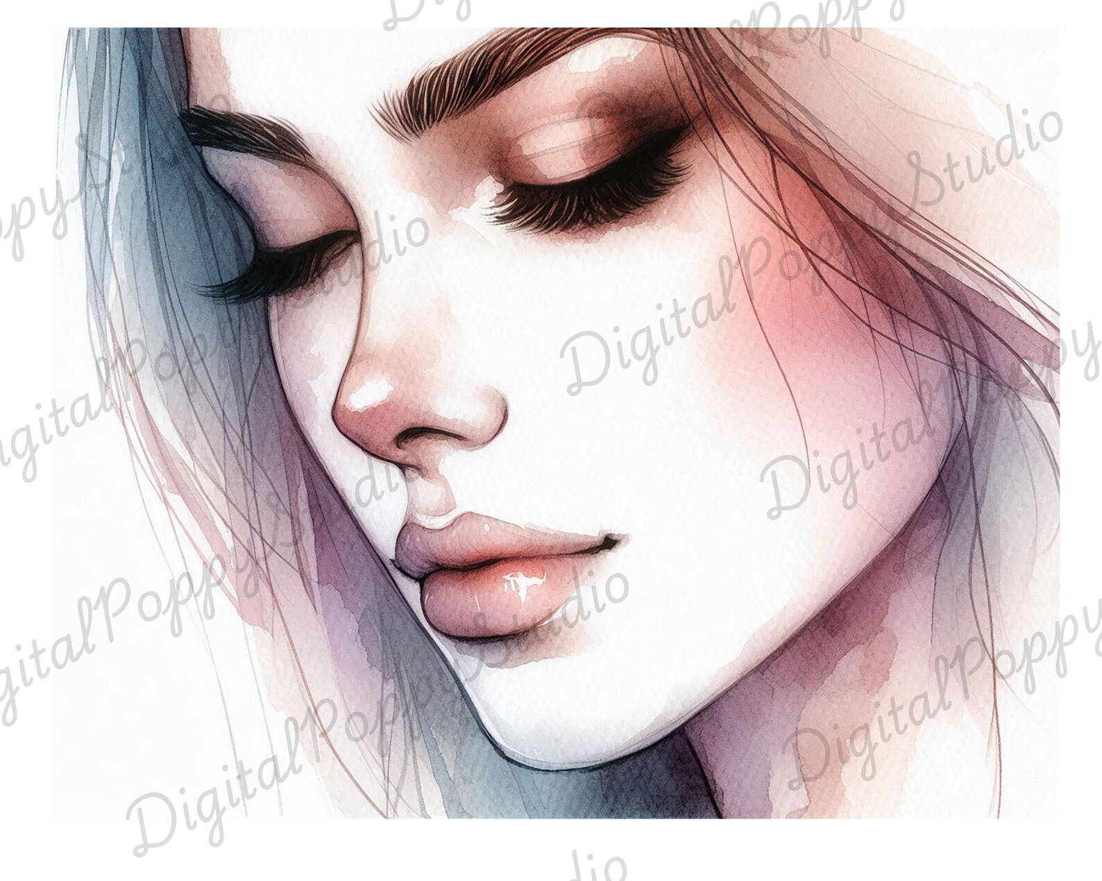 11 Woman Face Clipart , Woman Printable, Junk Journal Beautiful Face ...