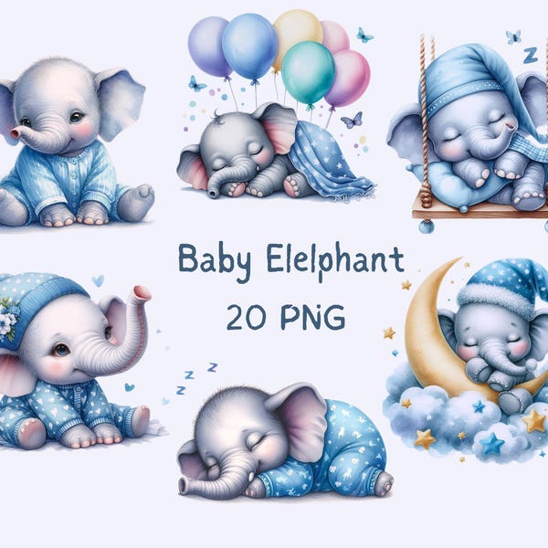 Baby Elephant - Etsy