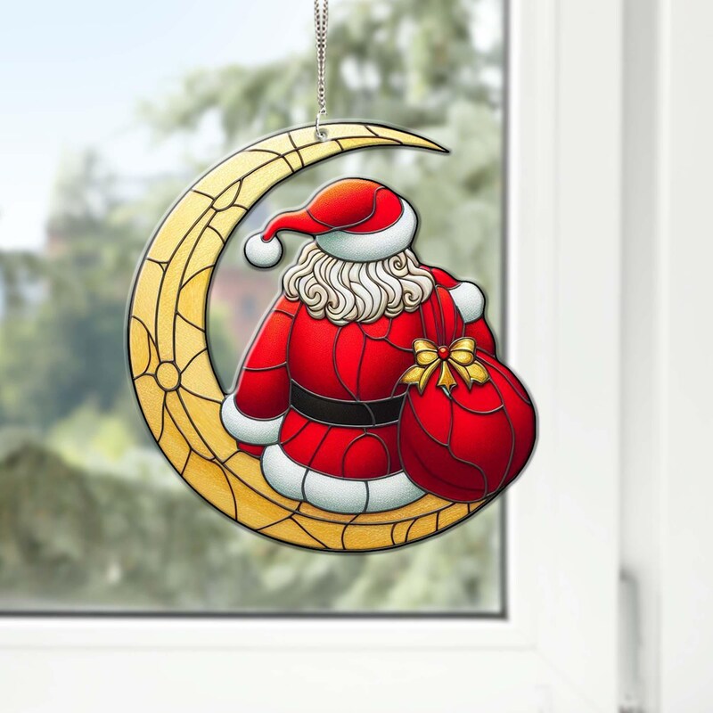 Santa Claus Moon - Etsy