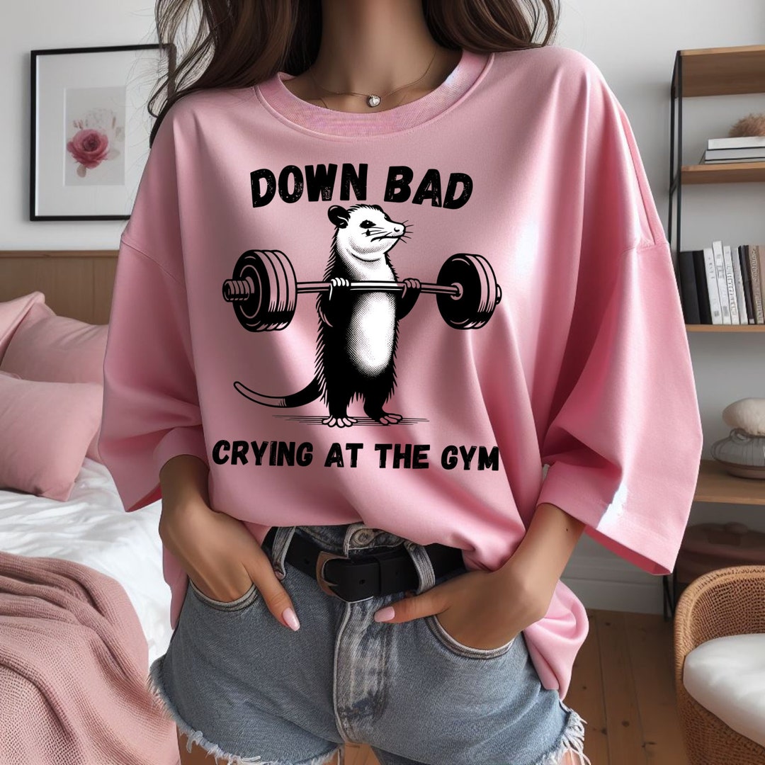 Down Bad Crying at Gym Png, Funny Weightlifting Png, Opossum Png, TTPD ...