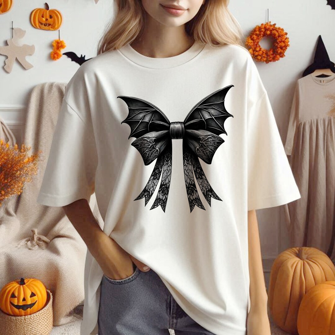 Halloween Bat Gothic Coquette Bow Png, Halloween Png, Trending Png ...