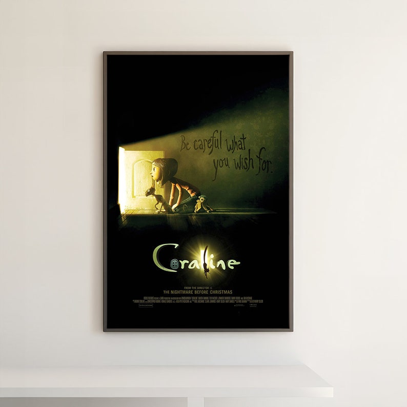 Coraline Movie Poster or Canvas Printing, Poster Wall Art, Home Decor ...