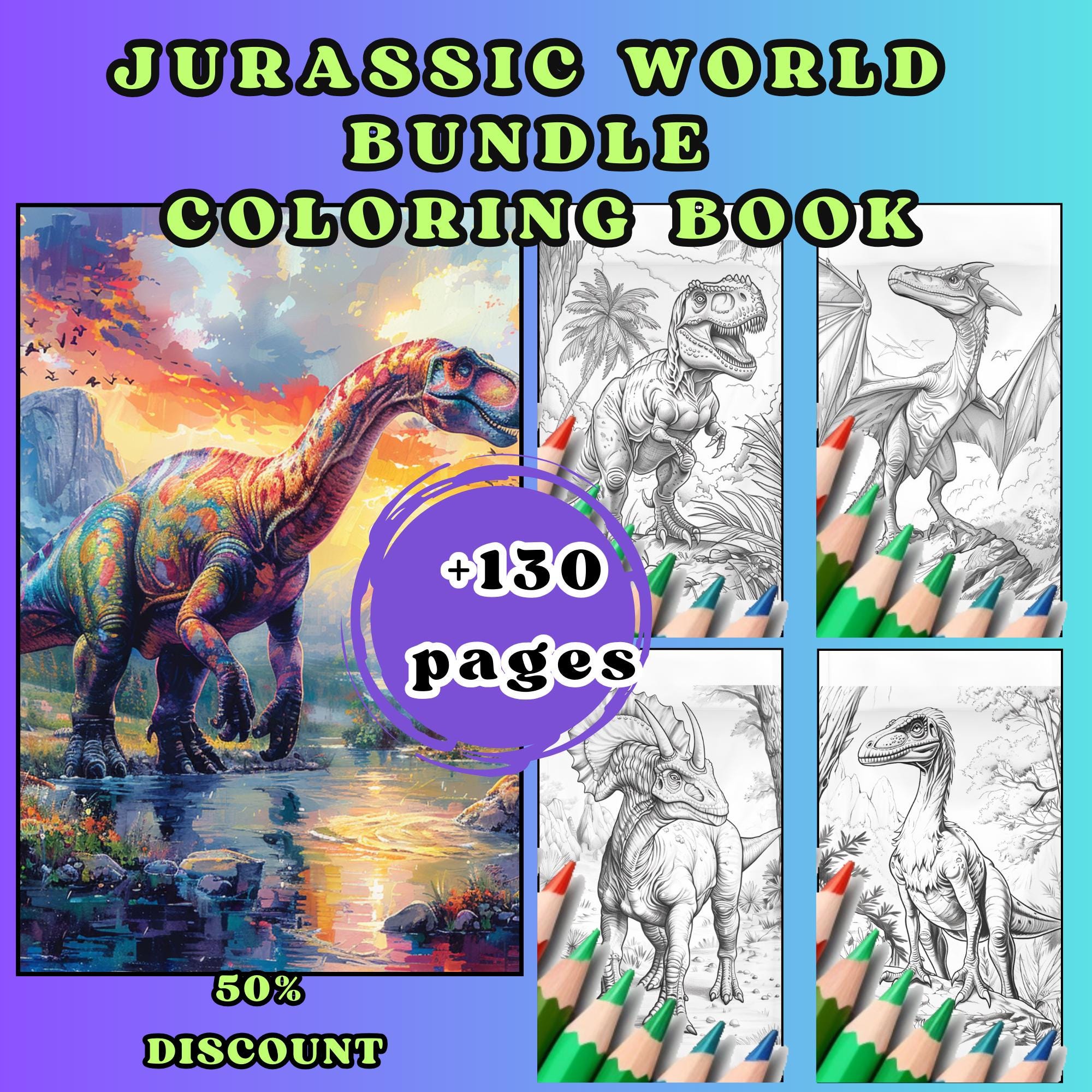 Bundle 130 Jurassic World Coloring Pages, Tyrannosaurus, Trex Coloring ...