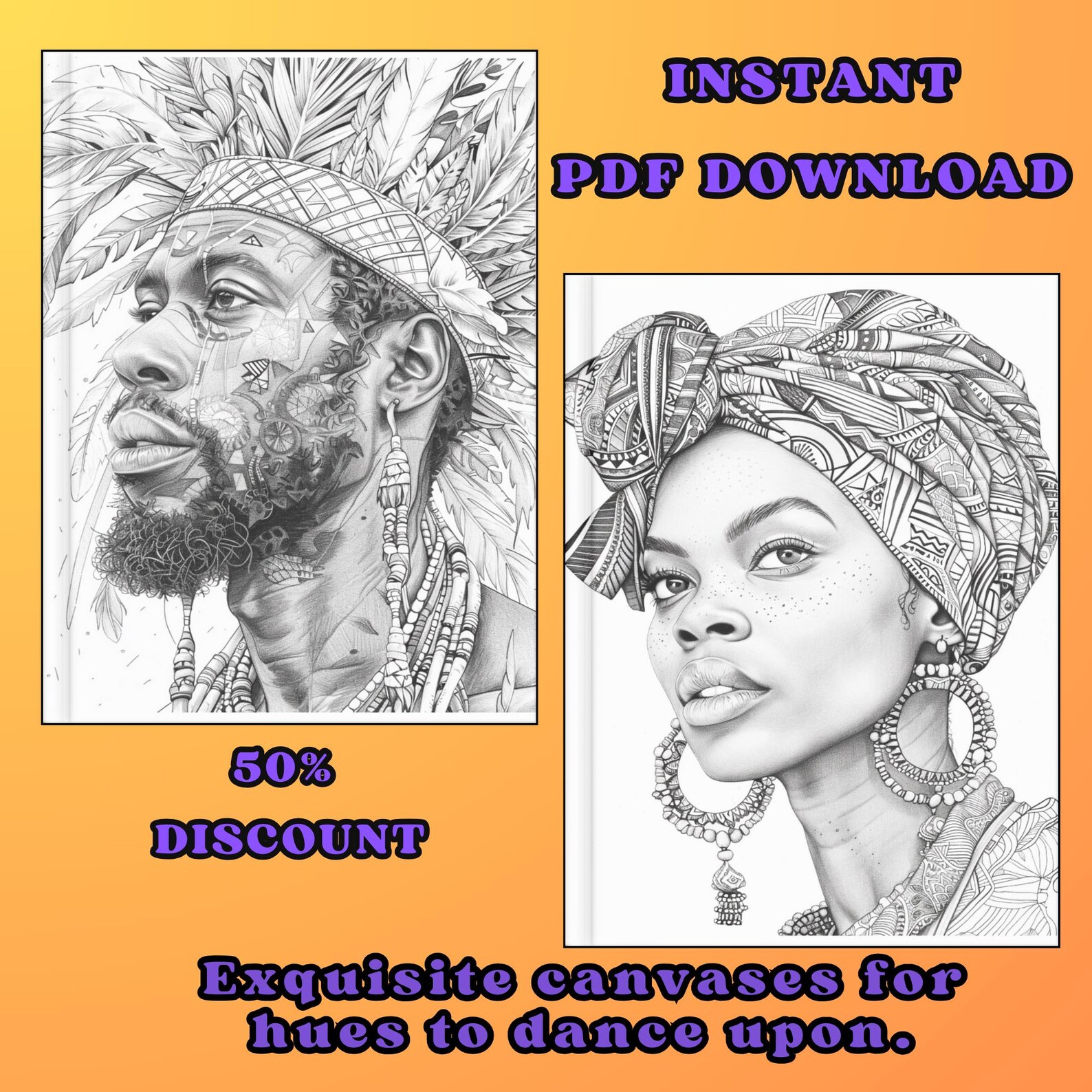 Bundle 75 Africa Coloring Pages, Adults Coloring Pages, African Animals ...