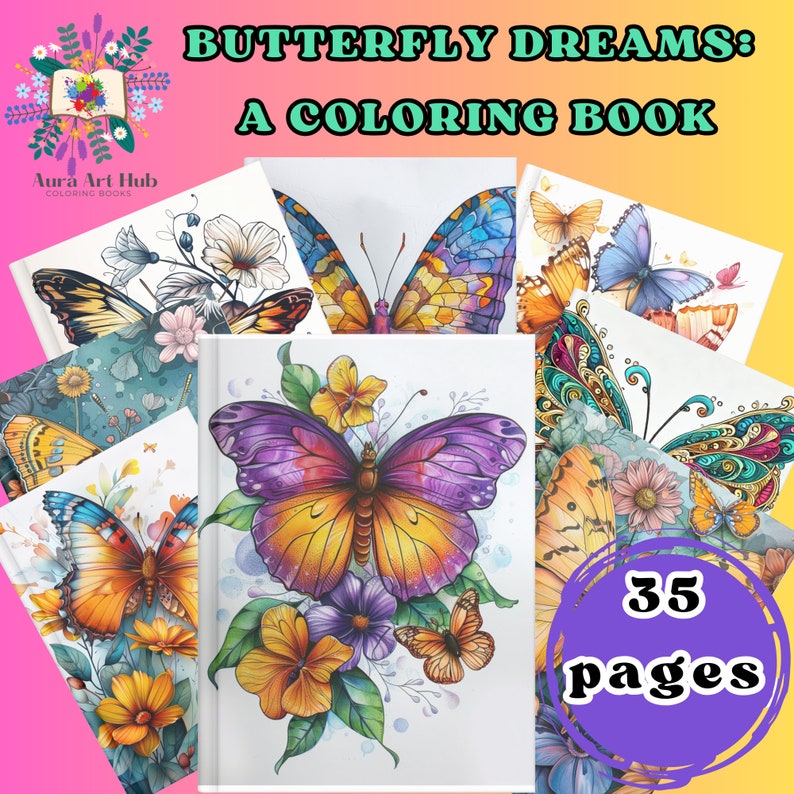 35 Floral Butterfly Coloring Pages, Butterfly Coloring Book Printable ...