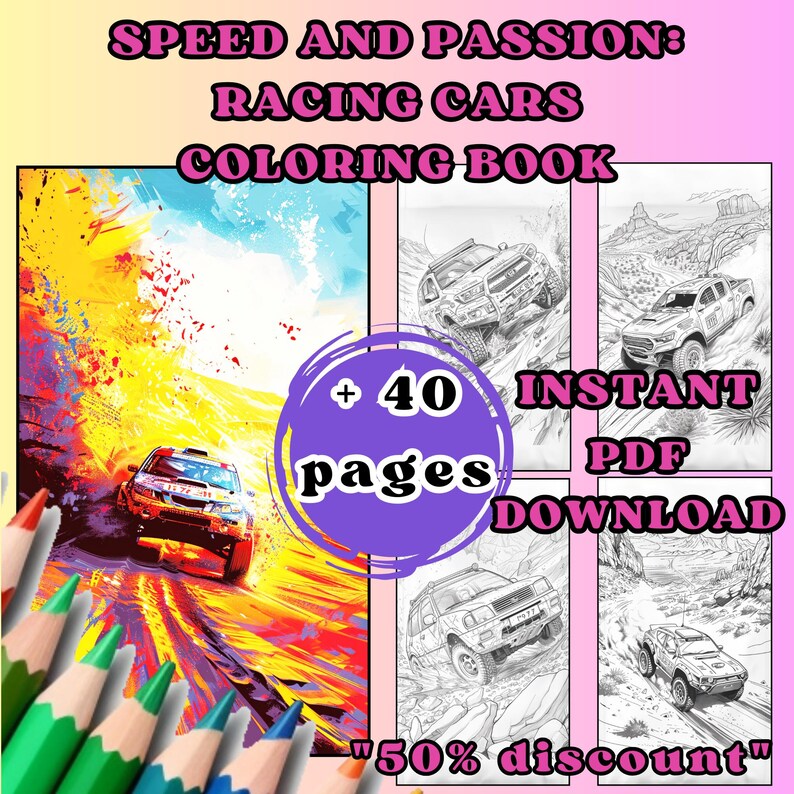40 Racing Cars Coloring Sheets, Vehicle Coloring Pages, Monster ...