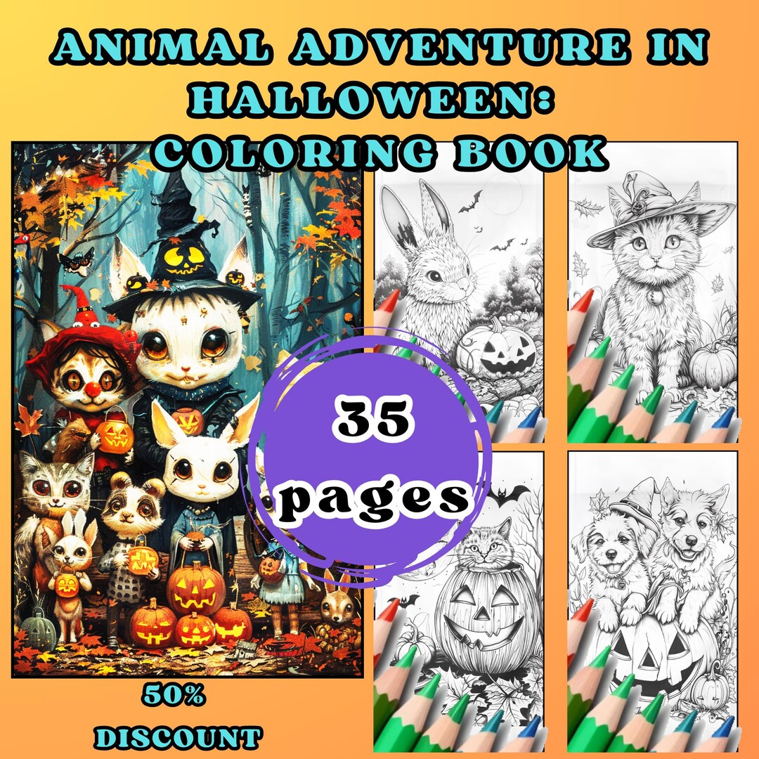 35 Halloween Animal Coloring Pages, Horror Coloring Pages, Haunted ...