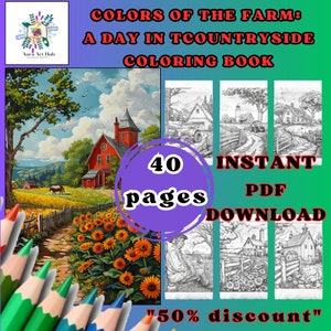 40 Farm Inspired Coloring Page, Enchanting Landscape Coloring Pages ...
