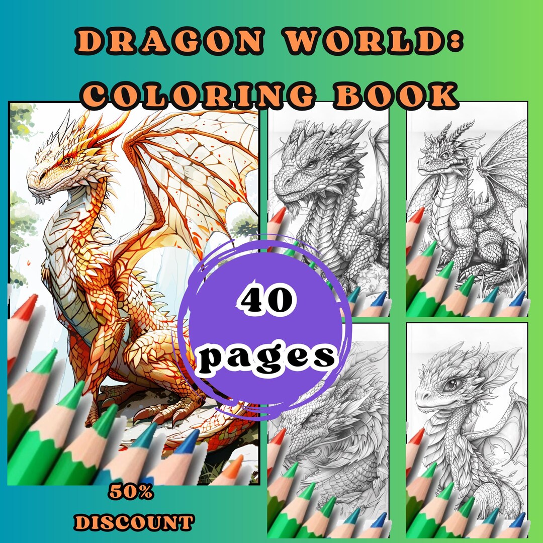 40 Dragons Coloring Pages, Greek Mythology Coloring Page, Mythology ...