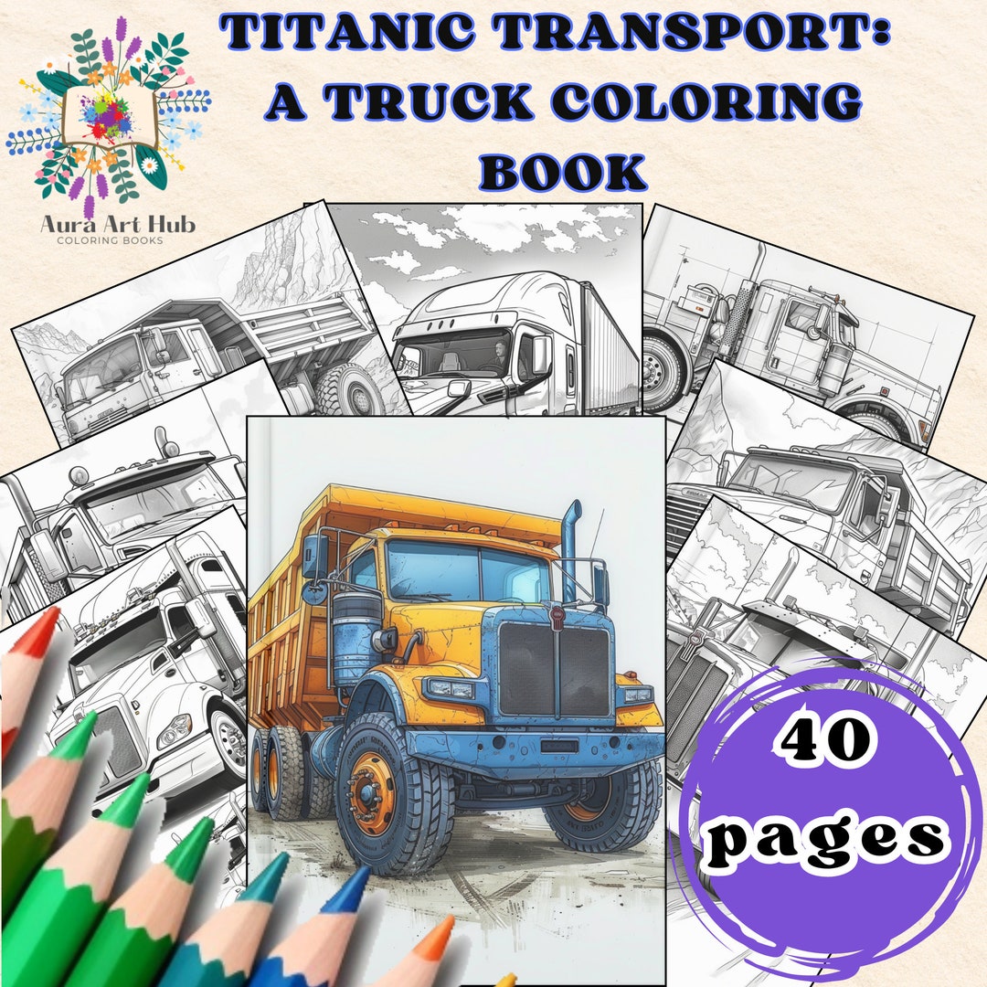 40 Transport Truck Coloring Page, Adults Coloring Pages, Cute Cars Kids ...
