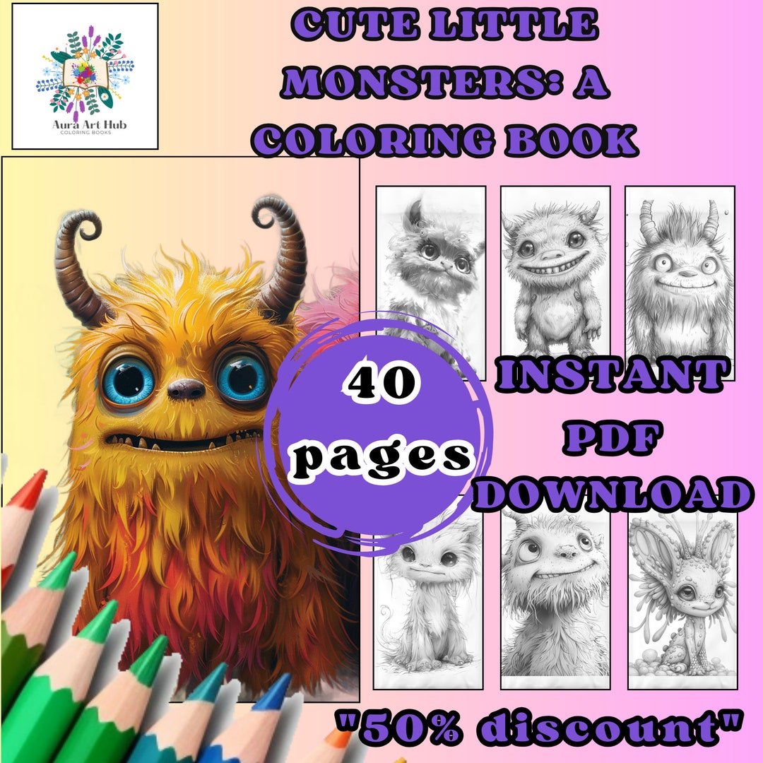 40 Monster Coloring Pages, Cute Monster Coloring Pages, Monsters ...