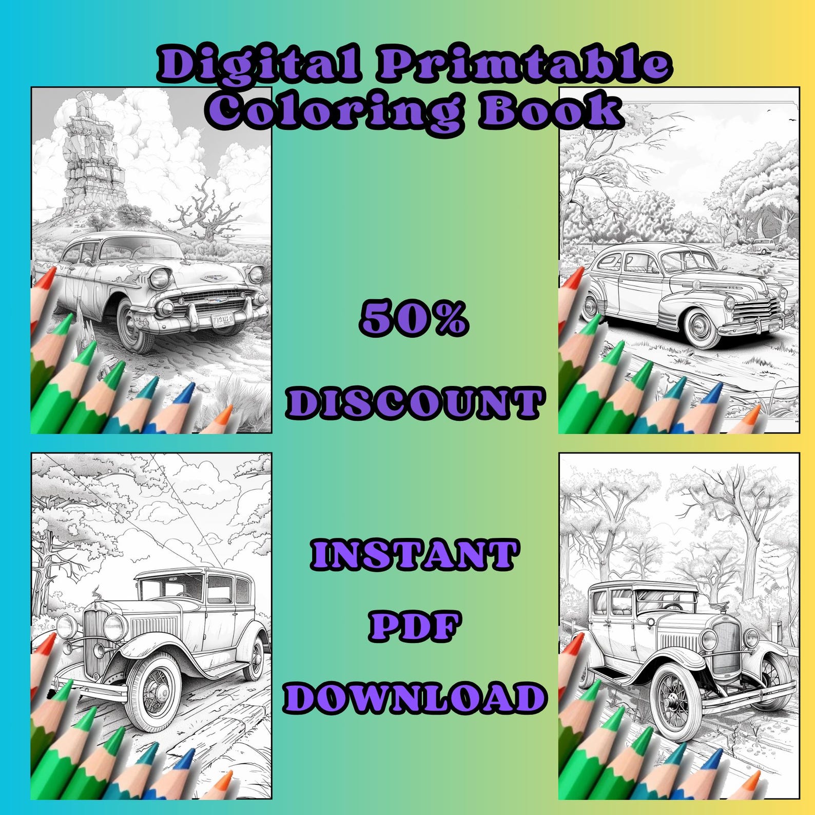 70 Classic Cars Coloring Page, Porsche Coloring Page, Cars, Lamborghini ...