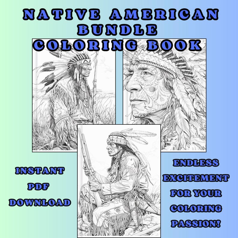 Bundle 110 Native American Coloring Pages, Indigenous Coloring Pages ...