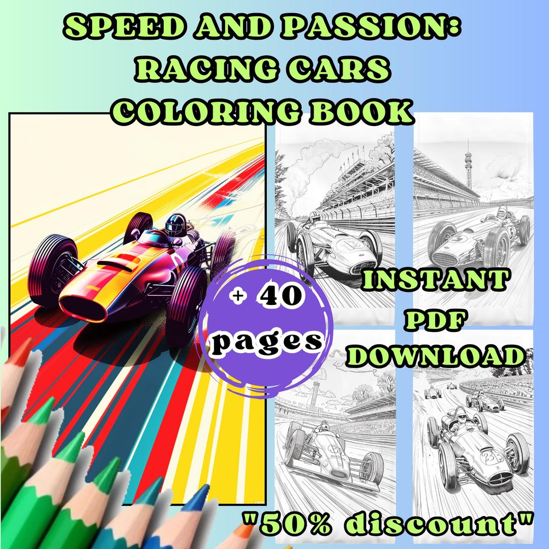 40 Racing Cars Coloring Sheets, Vehicle Coloring Pages, Monster ...