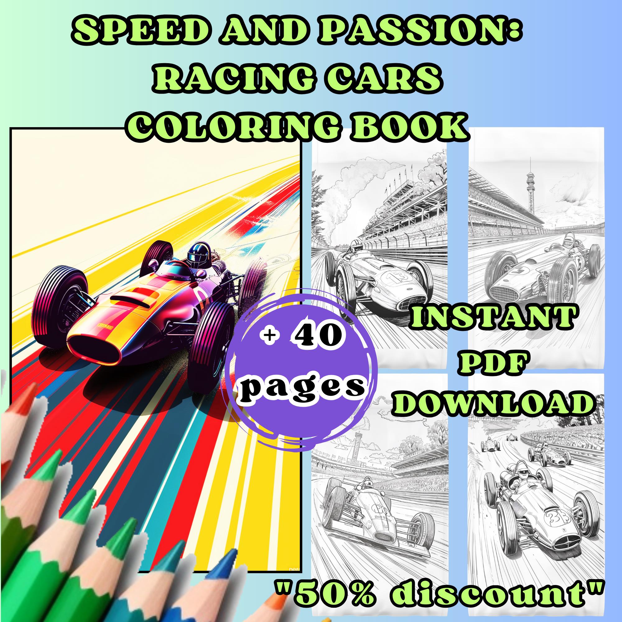 40 Racing Cars Coloring Sheets, Vehicle Coloring Pages, Monster ...