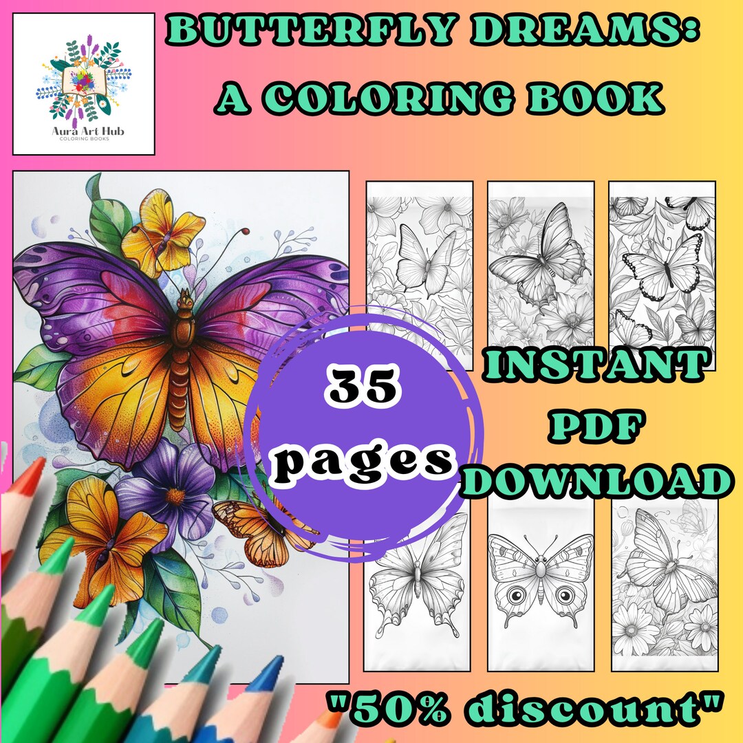 35 Floral Butterfly Coloring Pages, Butterfly Coloring Book Printable ...