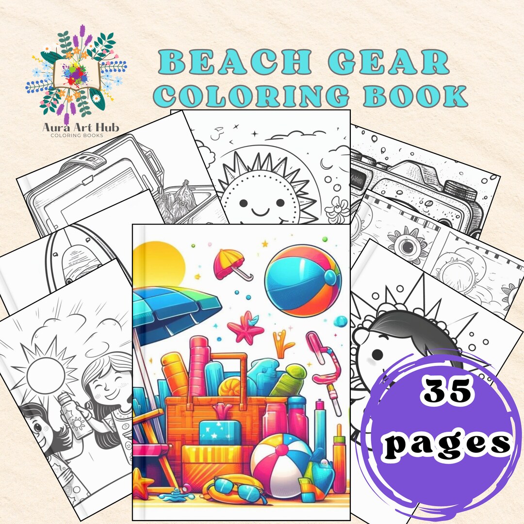 35 Beach Gear Coloring Page, Adults Coloring Pages, Abstract Kids ...