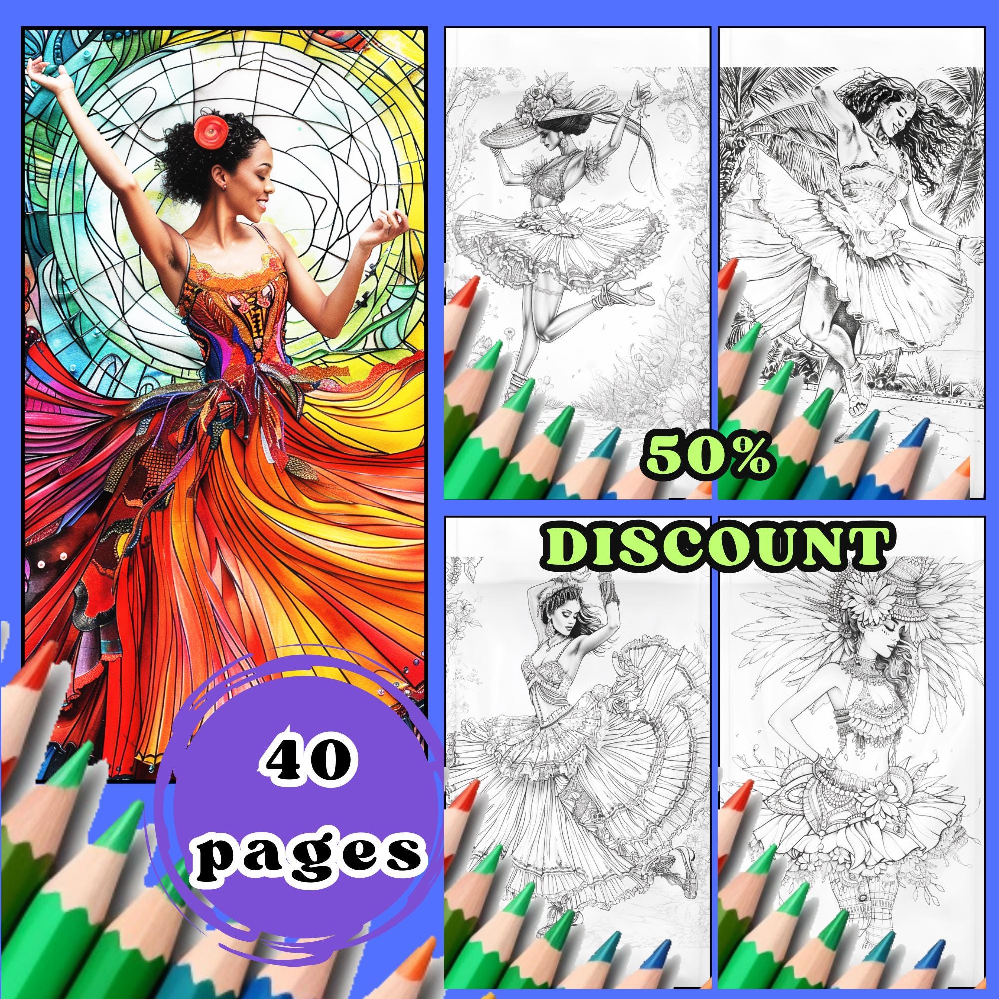 40 Dances World Coloring Pages, Kids Dance Coloring Pages, Art Therapy ...