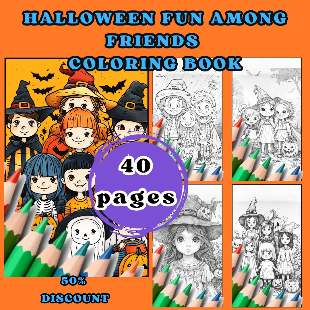 40 Friends' Halloween Coloring Pages, Horror Coloring Pages, Haunted ...