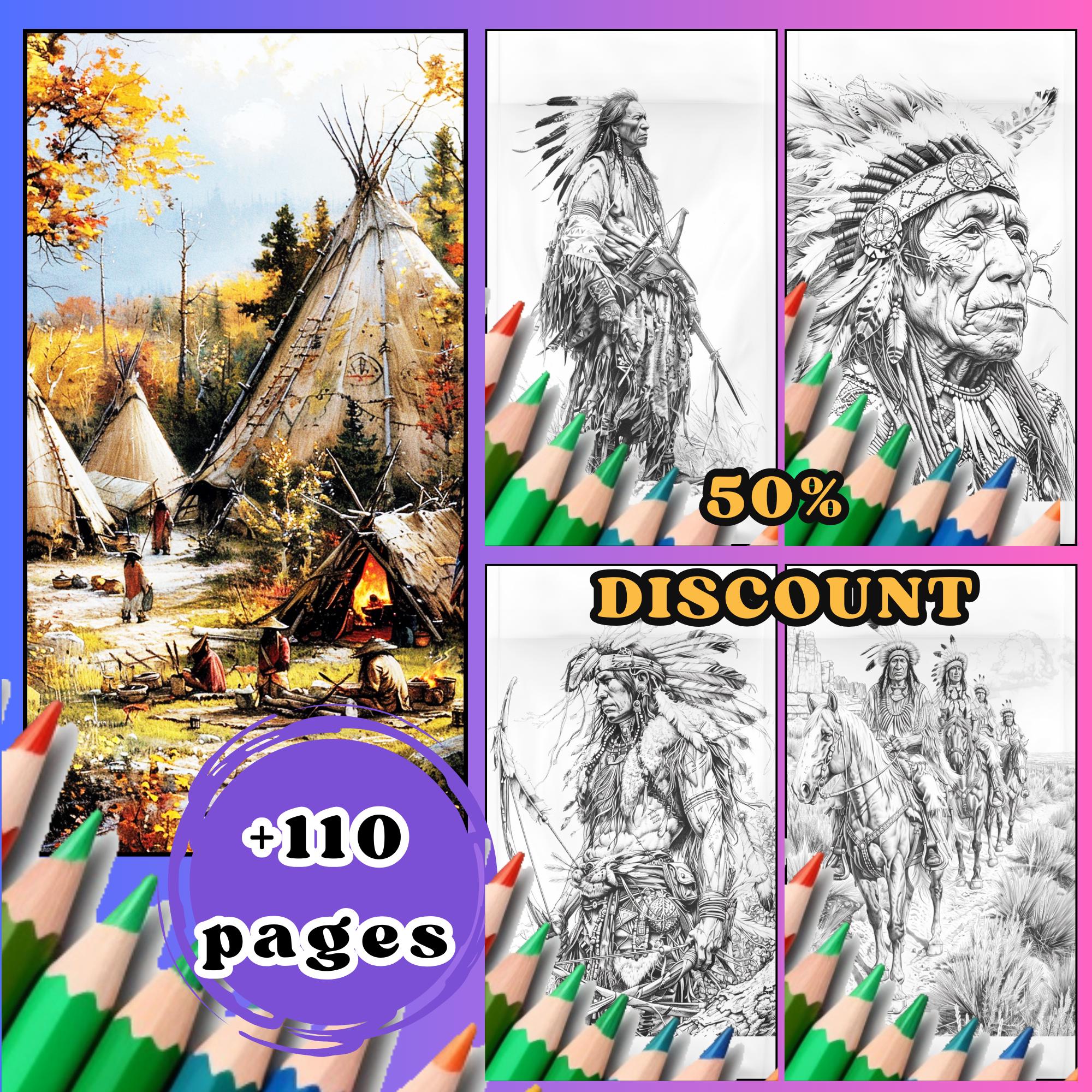 Bundle 110 Native American Coloring Pages, Indigenous Coloring Pages ...
