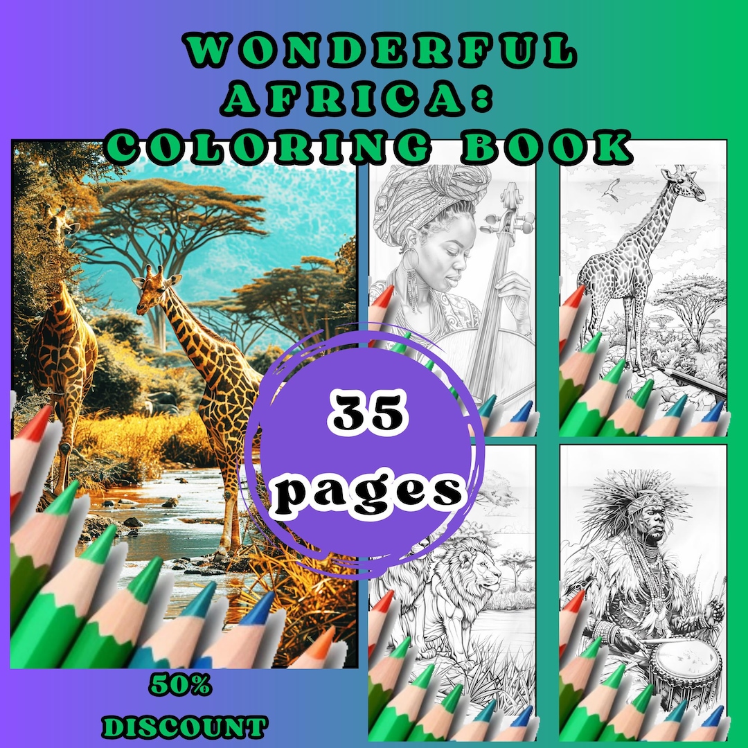 35 Africa Coloring Pages, Adults Coloring Pages, African Animals ...
