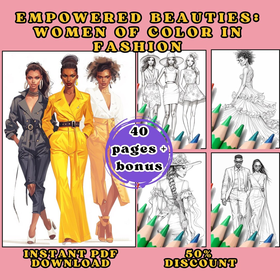 45 Women of Color Models Coloring Pages Bonus: Portrait Photography ...