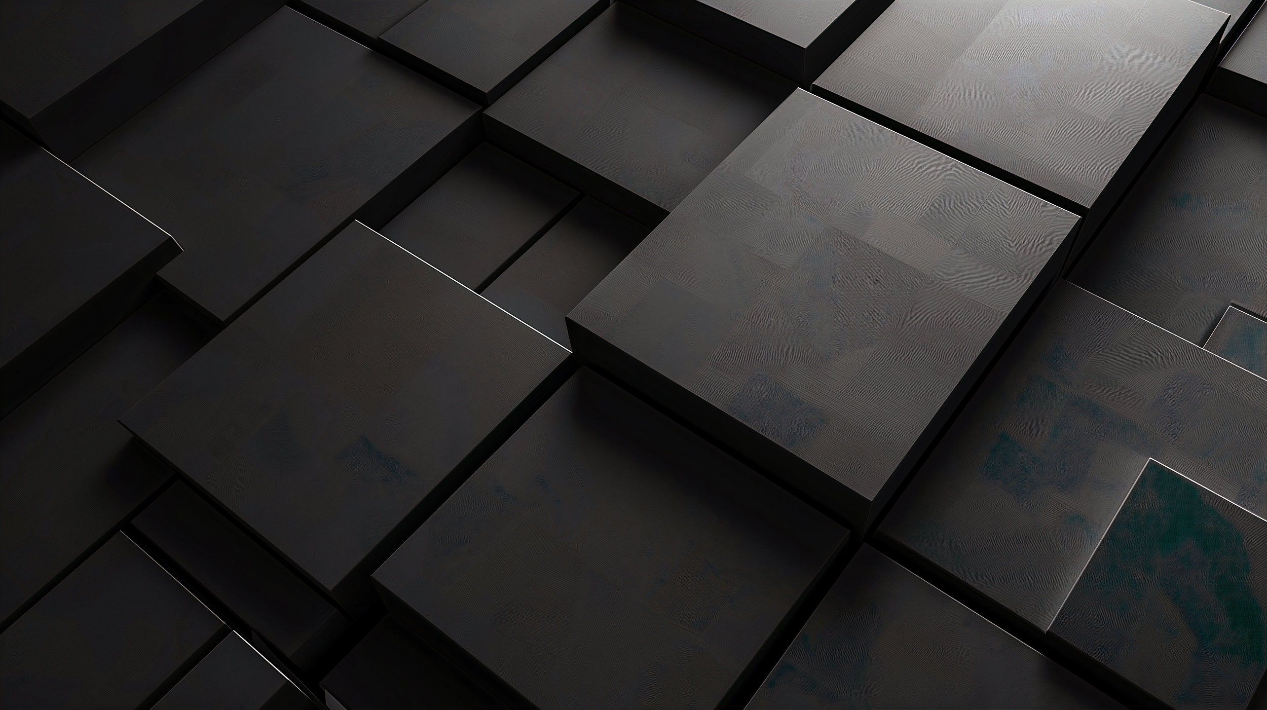Abstract Black Blocks Wall Mural, Modern Office Design, Minimalistic ...