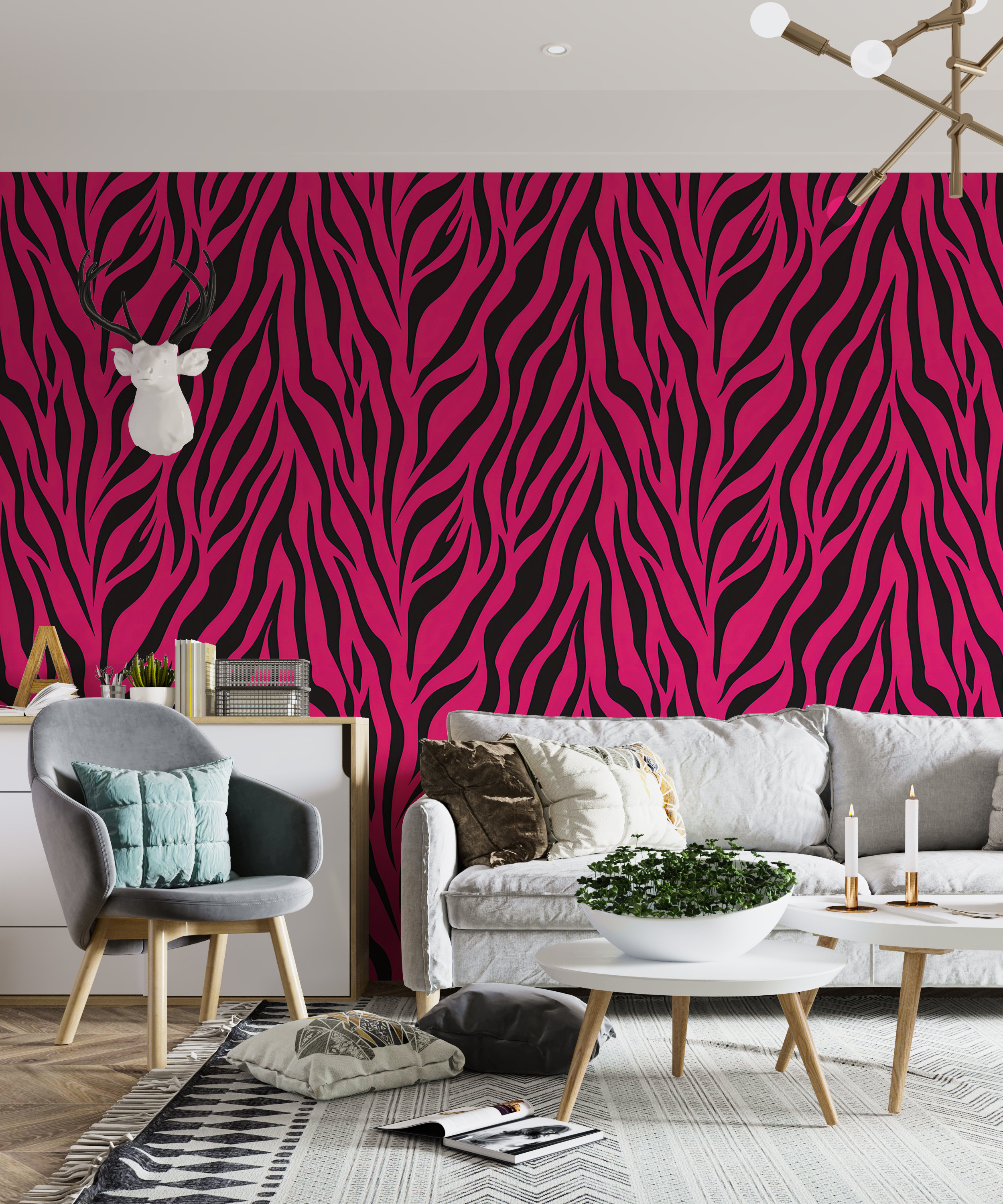 Zebra Print Wallpapers Royal Tenenbaums Zebra Wallpaper Peel And Stick