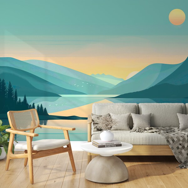 Sunset Wall Mural - Etsy