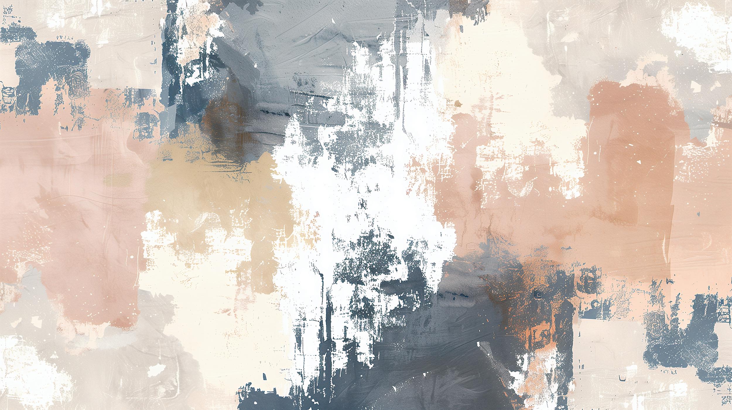 Vintage Oil Painting Wall Mural, Abstract Muted Tones Peel and Stick ...