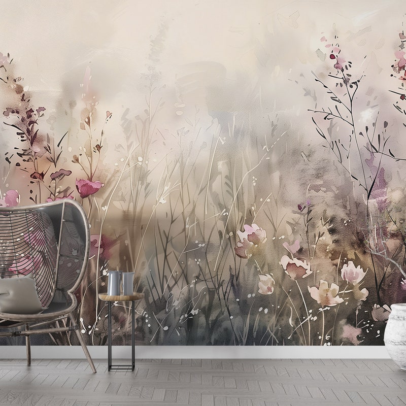 Wild Flower Wallpaper - Etsy