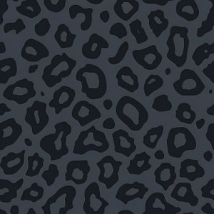 Modern Grey and Black Leopard Print Wallpaper, Stylish Animal Print ...