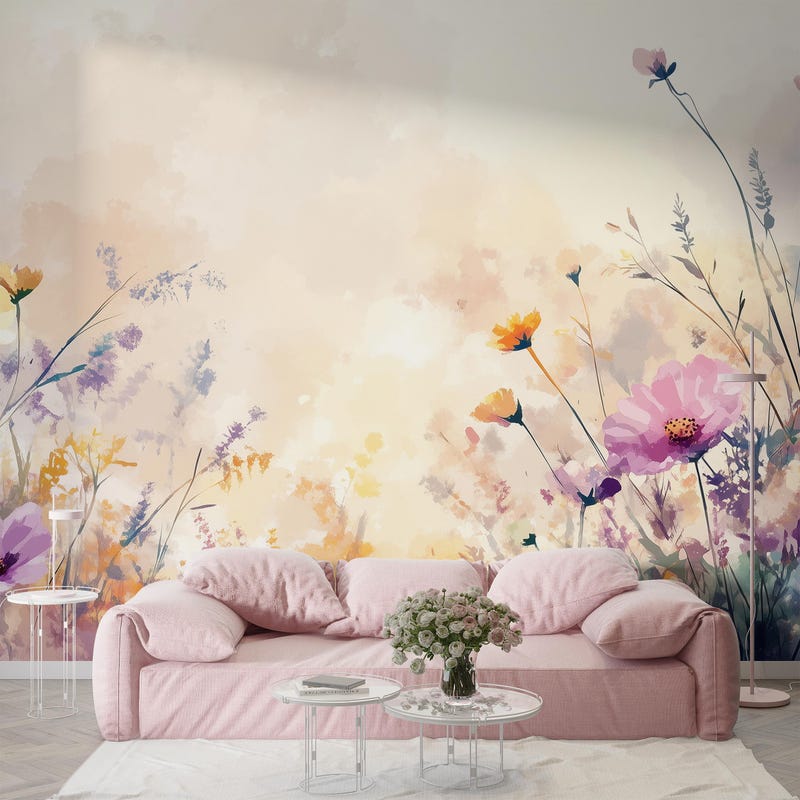 Watercolor Wall Mural - Etsy