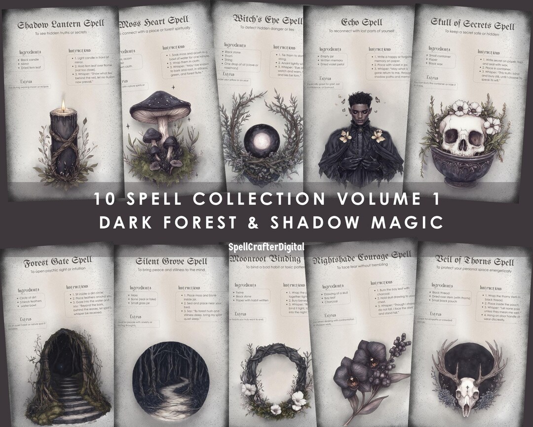 Witchy Spell Volume 1 | Dark Forest & Shadow Magic | Digital Download ...